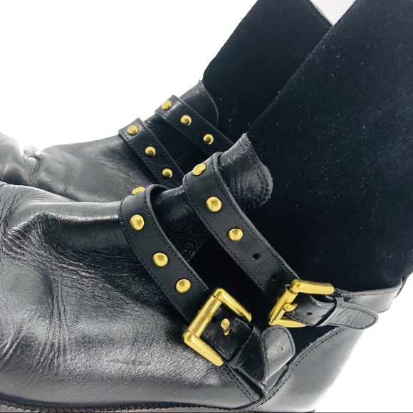 Coach | Shoes | Coach Leather Stud Buckle Boots | Poshmark